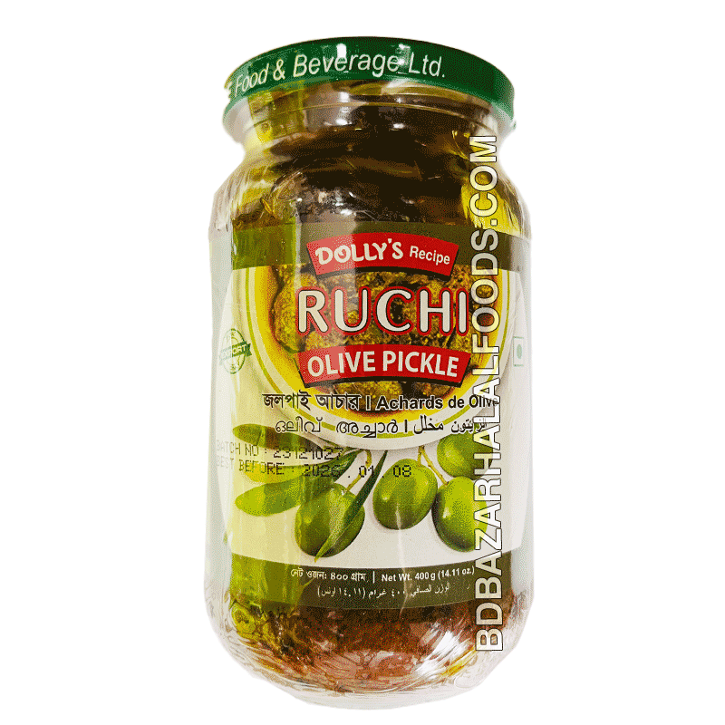 Ruchi Olive Pickle Dolly’s Recipe 400g – BD Bazar Halal Foods